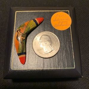 Jewelry | Wwii Native Hand Carved Boomerang Pin Australia | Poshmark